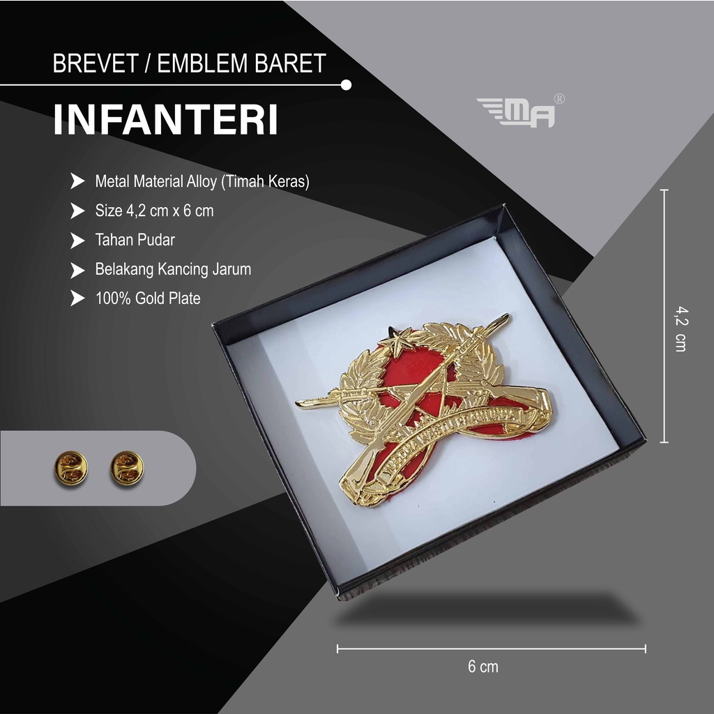 Jual EMBLEM INFANTERI BRIVET BREVET | Shopee Indonesia