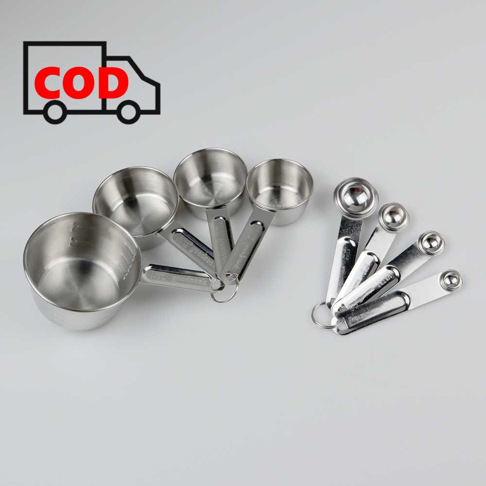 Jual Sendok Takar Ukur Stainless Steel 8 PCS Awet Anti Karat Patah ...