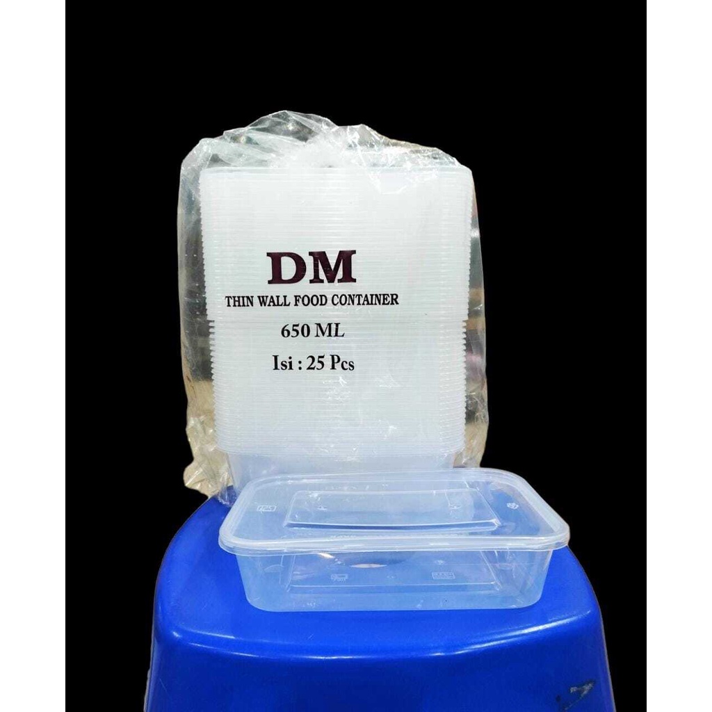 Jual DM THIN WALL 500ML, 650ML, 750ML, 1000ML PERSEGI PANJANG BOX ...