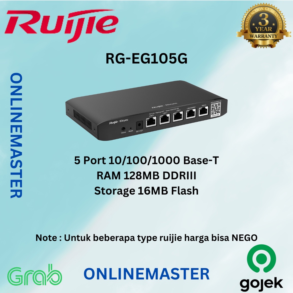 Jual Ruijie Reyee RG-EG105G Series Cloud Managed Router | Shopee Indonesia