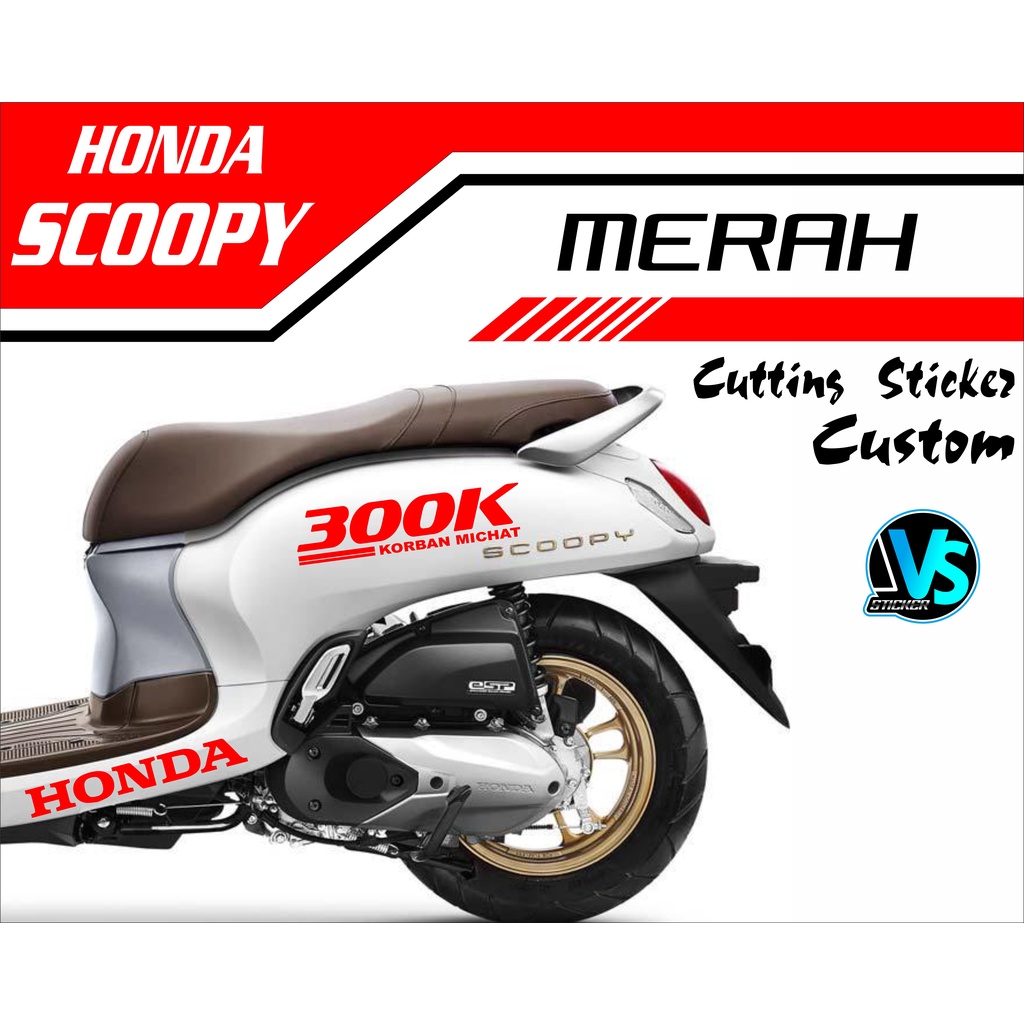 Jual Stiker Scoopy 300K Korban Michat Cutting Sticker | Shopee Indonesia