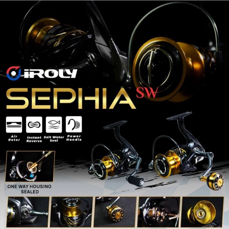 Jual Reel Iroly Sephia Carbon Sw Plus Power Handle Shopee Indonesia
