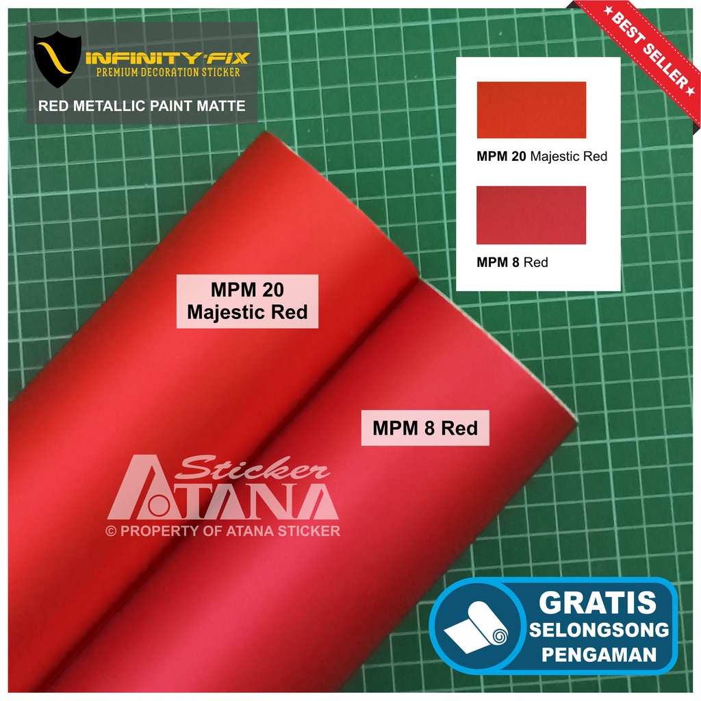 Jual Skotlet Merah Metalik Doff Scotlet Red Satin Tua Muda Stiker ...