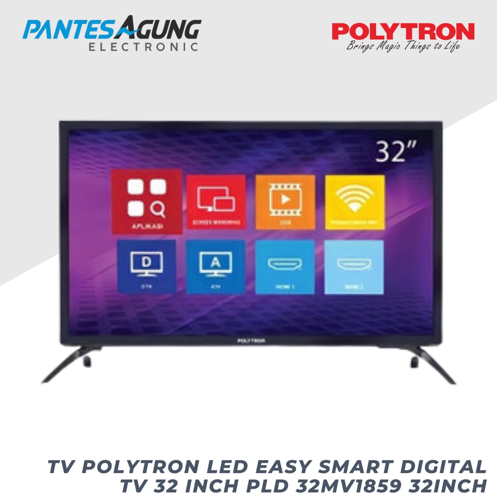 Jual TV Polytron LED Easy Smart Digital TV 32 Inch PLD 32MV1859 / 32CV1869 32INCH / 32CV2269 ...