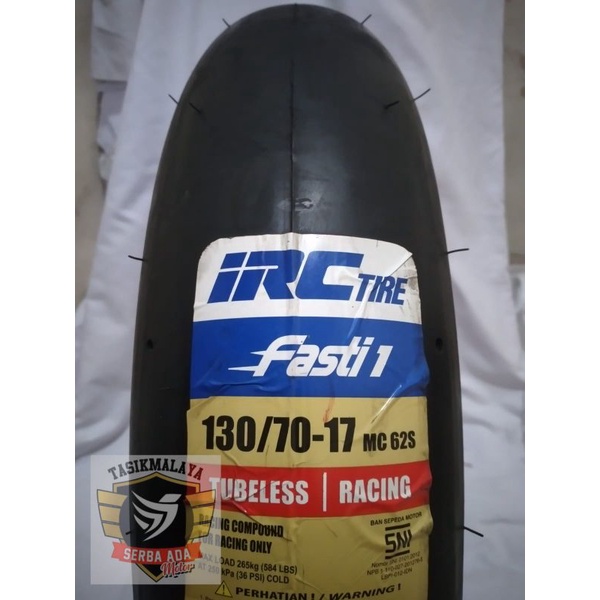 Jual BAN LUAR IRC FASTI 1 130/70-17 SOFT COMPOUND TUBELESS | Shopee ...