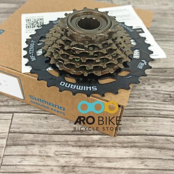 Jual Sprocket freewheel Shimano 7 speed Megarange MF-TZ500 drat ulir 14 ...