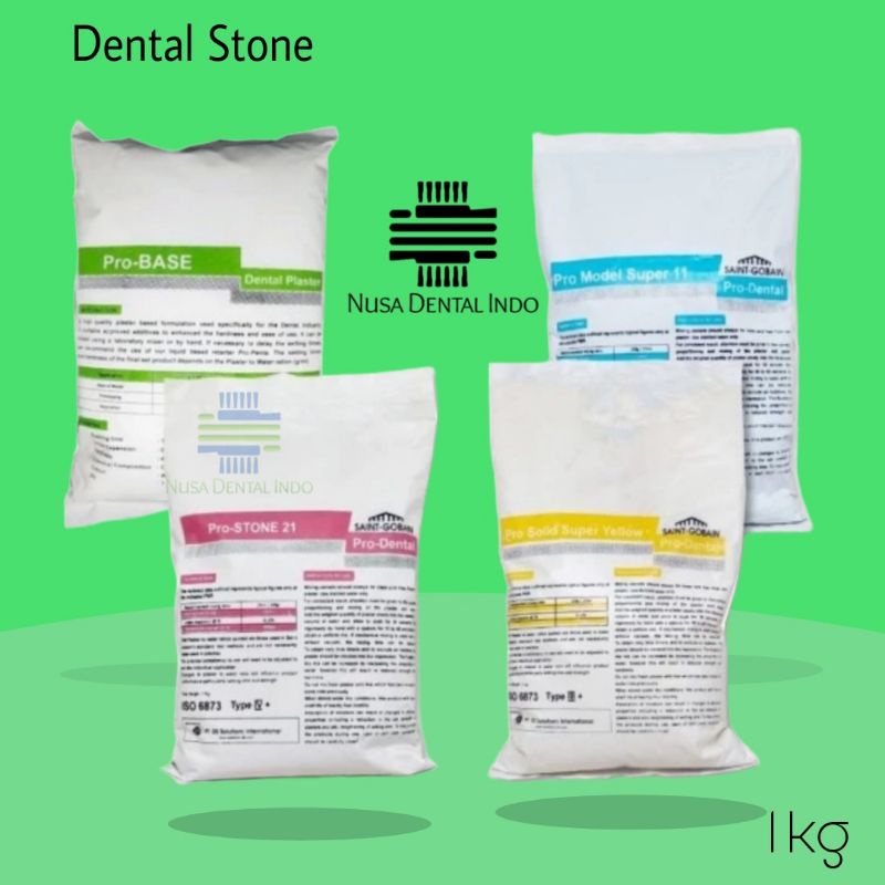 Jual GIPS STONE MOLDANO PROBASE BAHAN CETAK GIGI PALSU | Shopee Indonesia