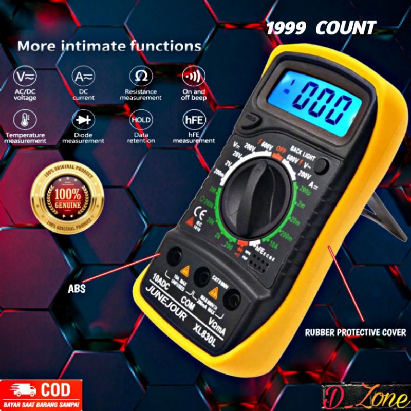 Jual Digital Multimeter AC DC Voltage Tester Avometer Digital XL830L ...