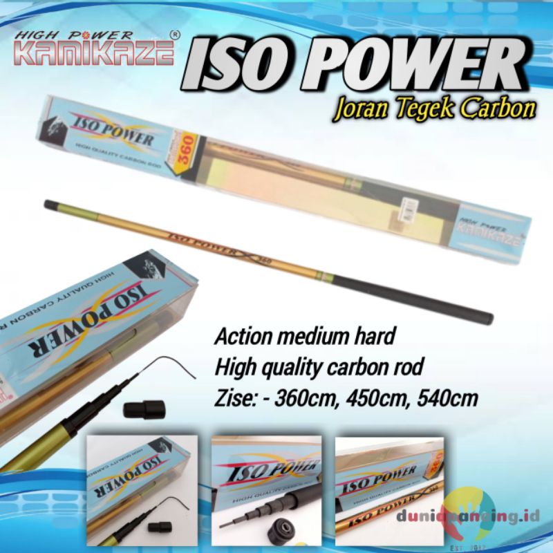 Jual Joran pancing tegek kamikaze iso power 360 450 540 action medium ...