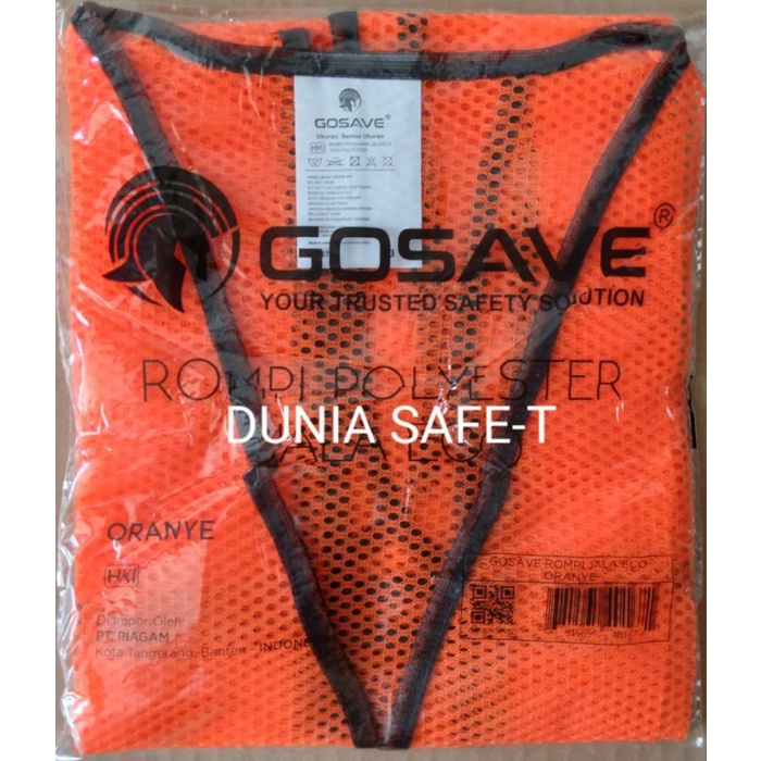 Jual Tape Rompi Jaring Gosave Jala Eco Safety Proyek Scotlite X Orange ...