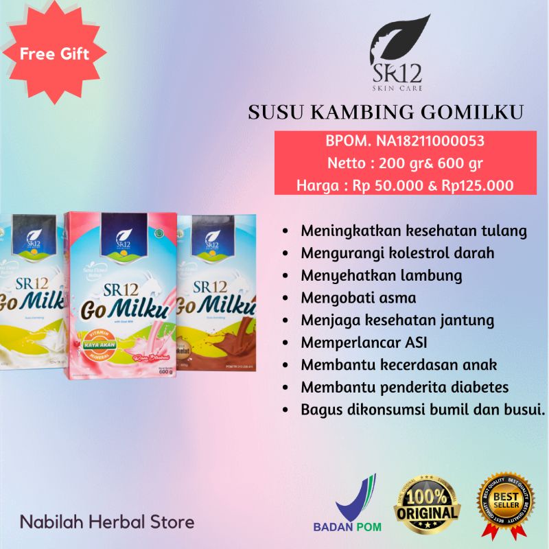 Jual Gomilku SR 12 Susu Kesehatan Kambing Ettawa Premium Mencerdaskan ...