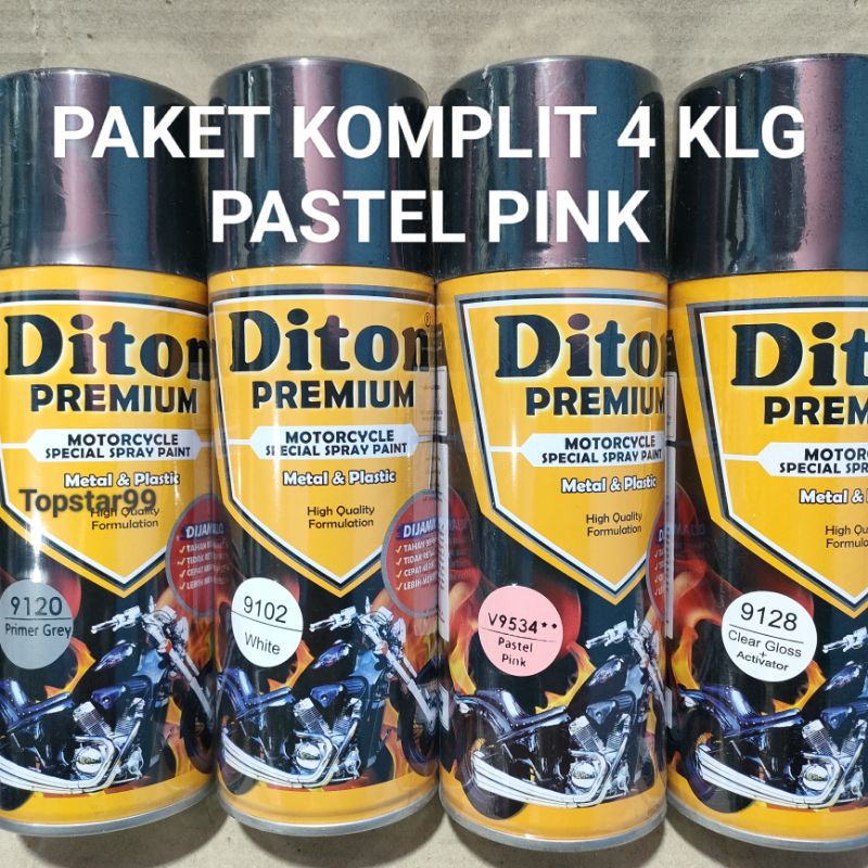 Jual Pilok Cat Diton Premium Paket Komplit 4 Kaleng Pastel Pink Ping ...