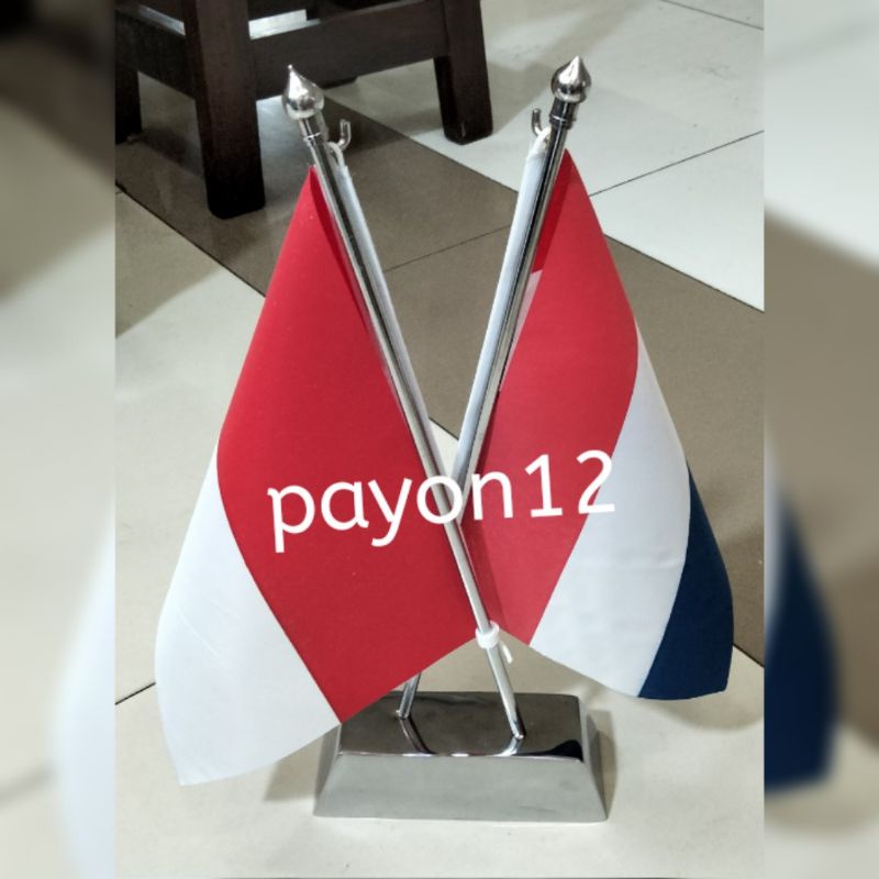 Jual tiang bendera silang STENLIS MEJA dan bendera indonesia, mix ...