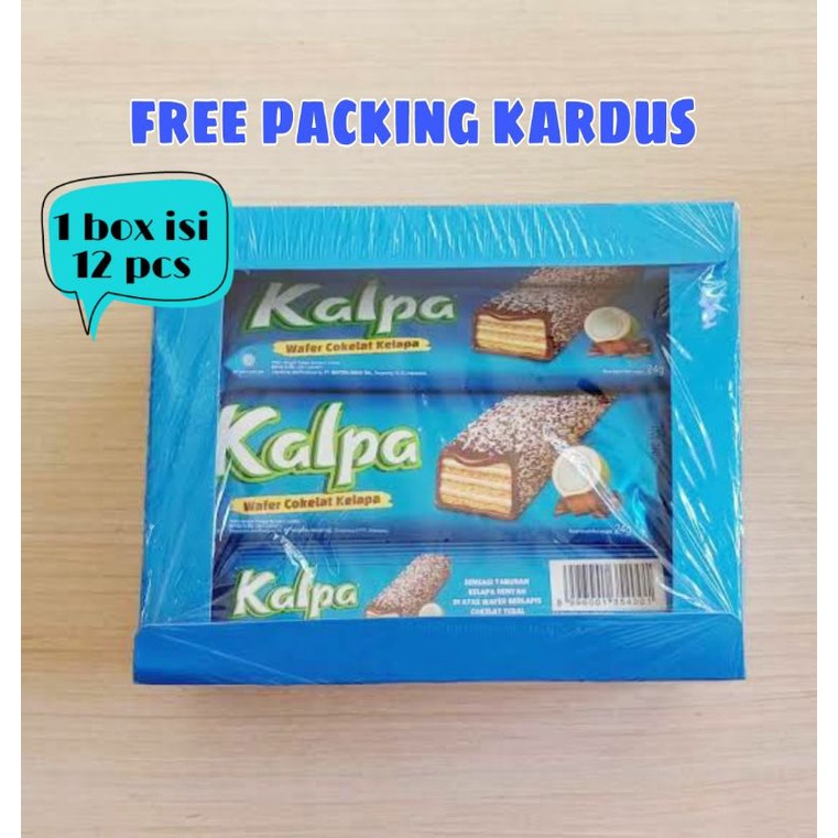 Jual KALPA 1 BOX ISI 12 PCS / WAFER COKELAT / WAFER COKLAT KELAPA / KALPA SNACK | Shopee Indonesia