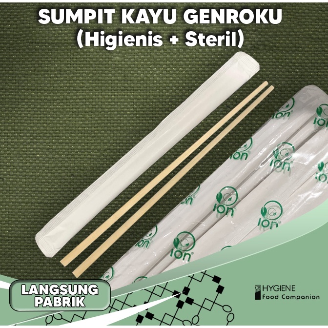 Jual SUMPIT KAYU GENROKU / CHOPSTICK STERIL BUNGKUS ION HIGH QUALITY ...