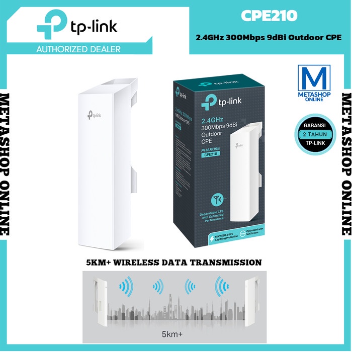 Jual TP-LINK CPE210 2.4GHz 300Mbps 9dBi Outdoor Access Point CPE 210 ...