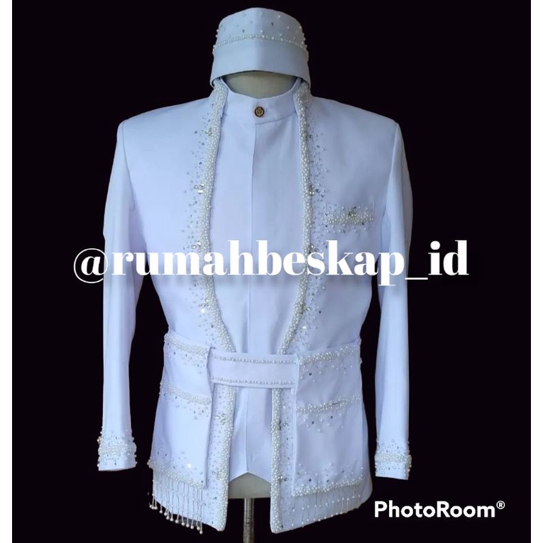 Jual beskap pengantin sunda/beskap model resky/basofi pengantin pria ...
