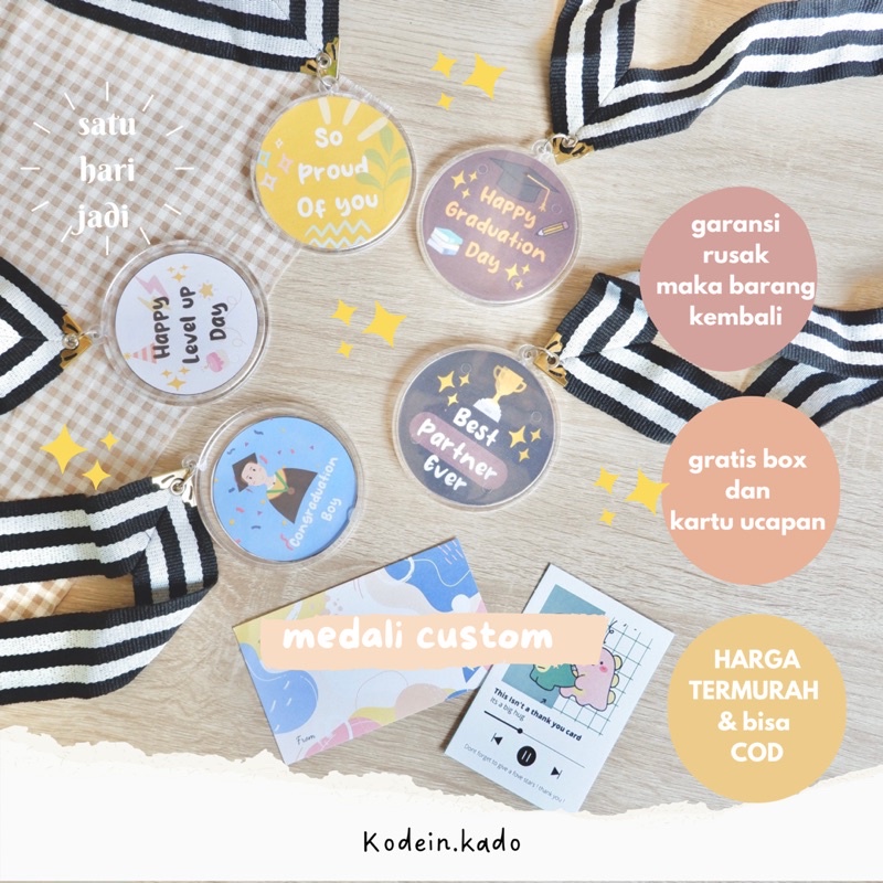 Jual Medali custom gift box mini hampers kado hadiah wisuda / kelulusan ...