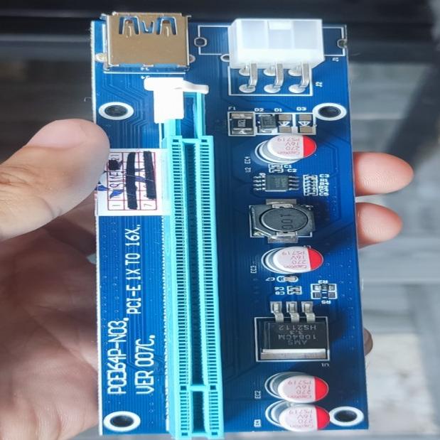 Jual PCI-E Riser Card USB 3.0 - GPU Mining - 009s plus 8 kap | Shopee ...