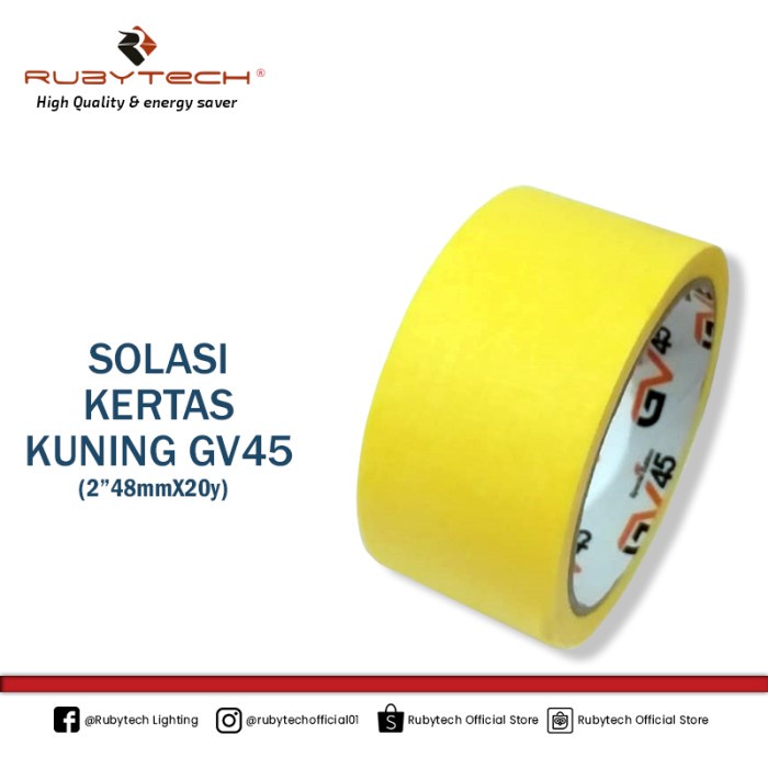 Jual ISOLASI KERTAS KUNING 2'' GV45 | Shopee Indonesia