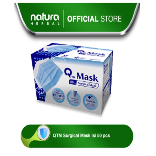Jual Surgical Mask - QTM Mask - 1 Box isi 50pcs | Shopee Indonesia