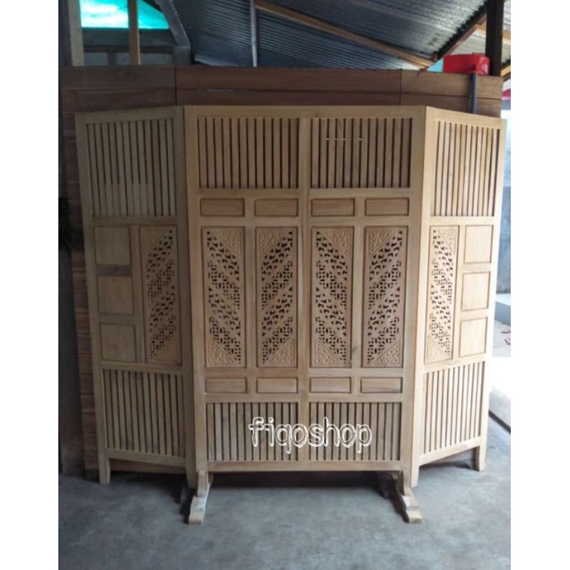 Jual Sketsel Pembatas Penyekat Ruangan Partisi Motif Ukiran Kayu Jati ...