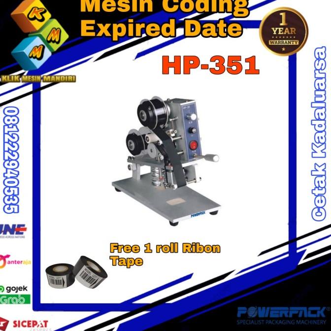 Jual Mesin Coding Expired / Hand Coding / Cetak Tanggal Produksi Hp-351 ...