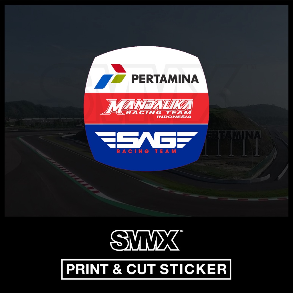 Jual Sticker stiker Logo Pertamina Mandalika SAG Racing Team | Shopee ...