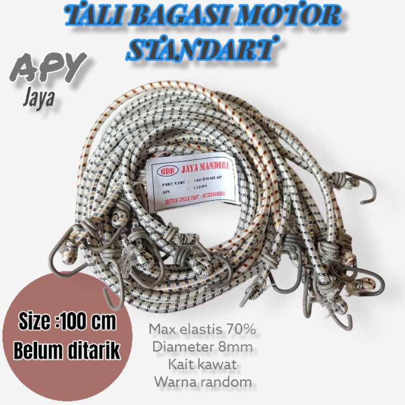 Jual tali karet Bagasi motor 1 meter// tali karet pengikat barang ...