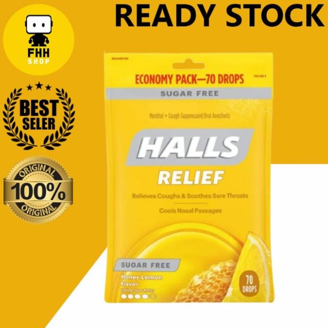 Jual TERBARU Halls Sugar Free Permen Batuk Pilek Tenggorokan - Lemon ...