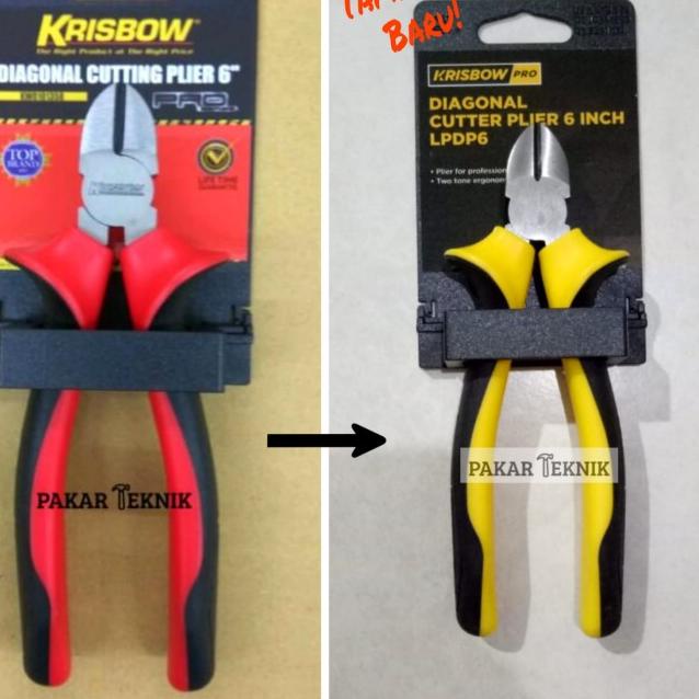 Jual Tang Potong Merah / Diagonal Cutting Plier Red 6" Krisbow | Shopee ...