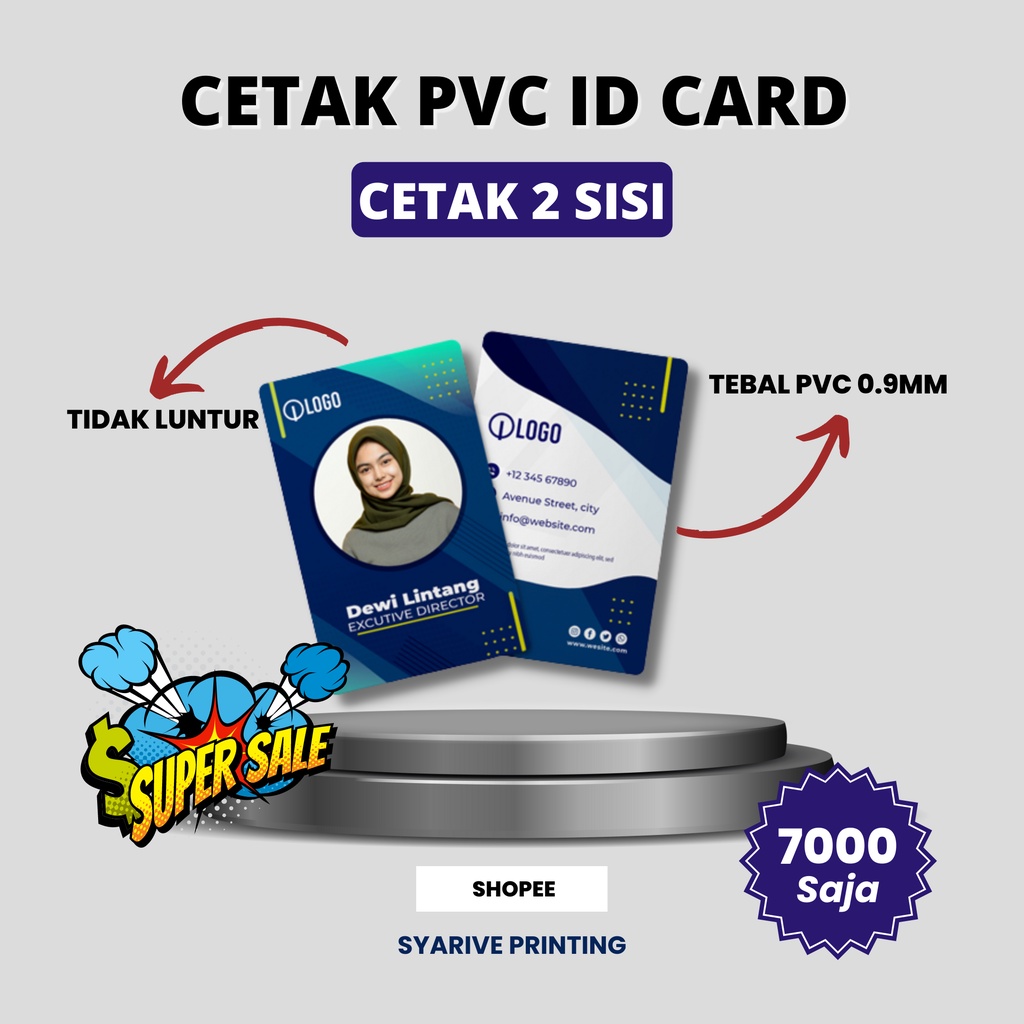 Jual Cetak Id Card Satuan murah ketebalan PVC TEBAL 0.96mm | Shopee ...