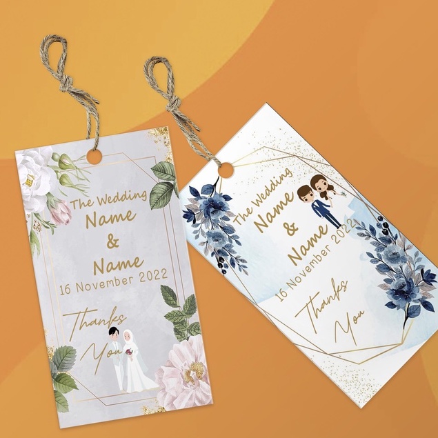 Jual Cetak Hang Tag Pernikahan I Label Merk I Hang Tag Custom | Shopee ...
