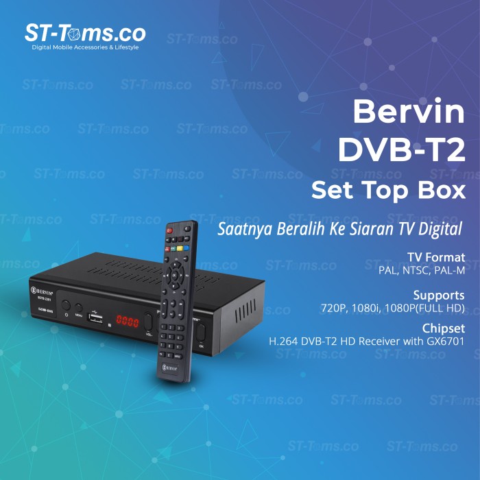 Jual Bervin Set Top Box TV Digital DVB-T2 Antena Digital | Shopee Indonesia