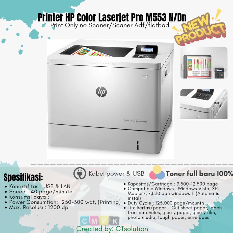 Jual Printer LaserJet Enterprise M553 Laser Printer - bergaransi | Shopee Indonesia