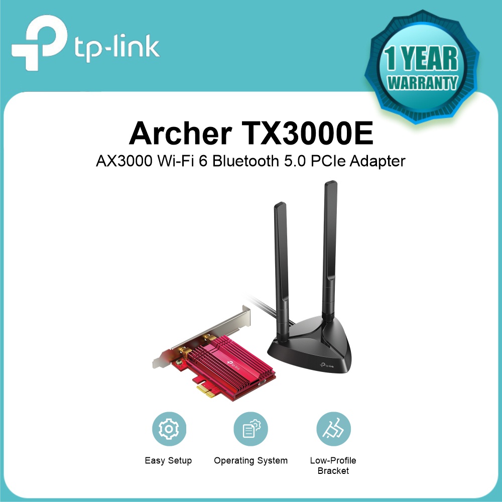 Jual TP-LINK Archer TX3000E Wi-Fi 6 Bluetooth 5.0 PCIe Adapter | Shopee ...