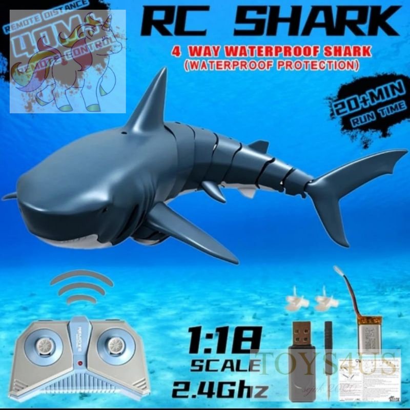 Jual Toys4Us - Rc 2.4Ghz Toy Shark Mainan Remot Control Ikan Hiu Bisa ...