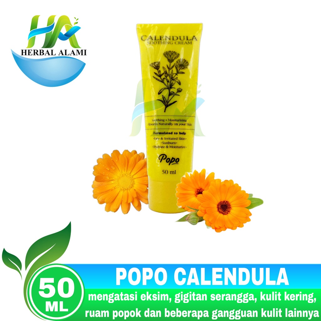 Jual Popo Calendula Soothing Cream 50mL - Mengatasi Eczema, Dermatitis ...