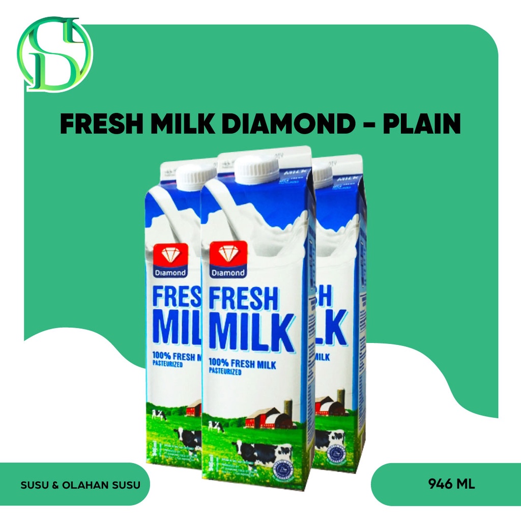Jual Fresh Milk Diamond | Susu Diamond | Pasteurisasi Diamond 946 ml ...