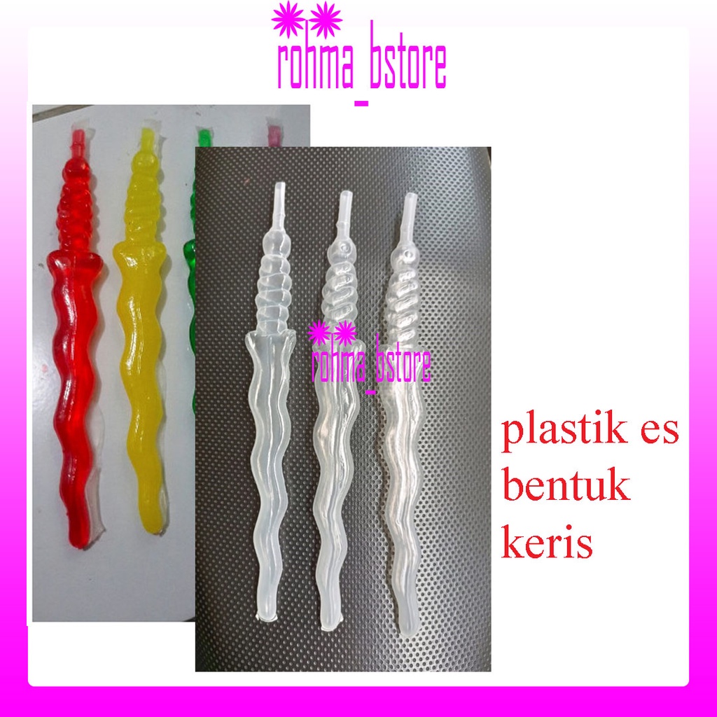Jual Plastik Es Keris Bentuk Unik 50 pcs - Plastik Es Wawan - Plastik ...