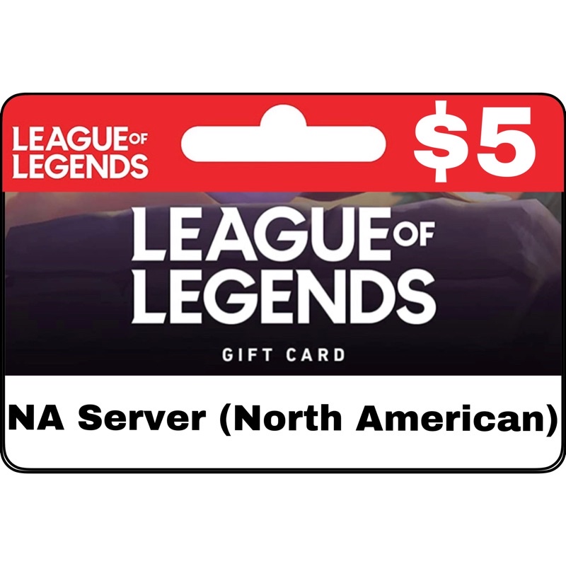 Jual League of Legends USD $5 NA Server Gift Card | Shopee Indonesia