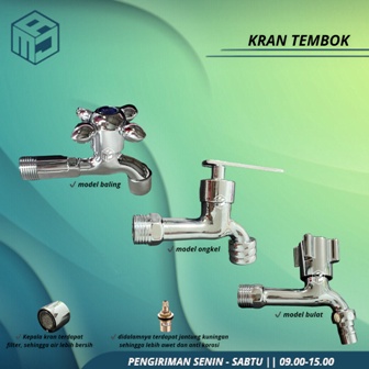 Jual Kran Air Putar Babet Keran Baling ongkel bulat Kran Tembok Taman ...