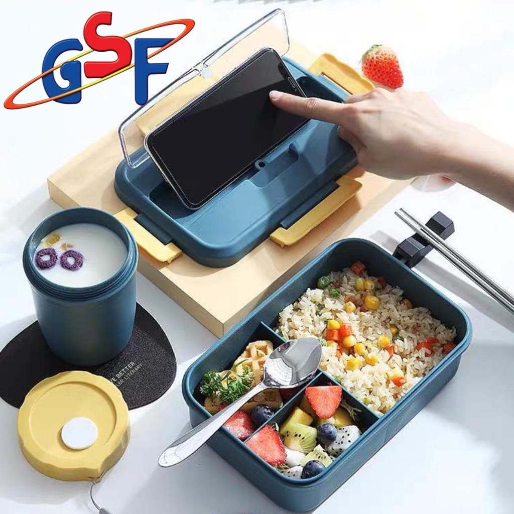 Jual KOTAK BEKAL MAKAN LAUNCH BOX BAHAN JERAMI GANDUM | Shopee Indonesia