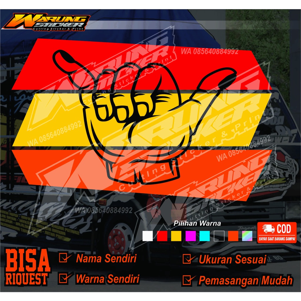 Jual STICKER KACA SAMPING TRUCK RAGASA CANTER L300 DKK BISA GANTI NAMA ...