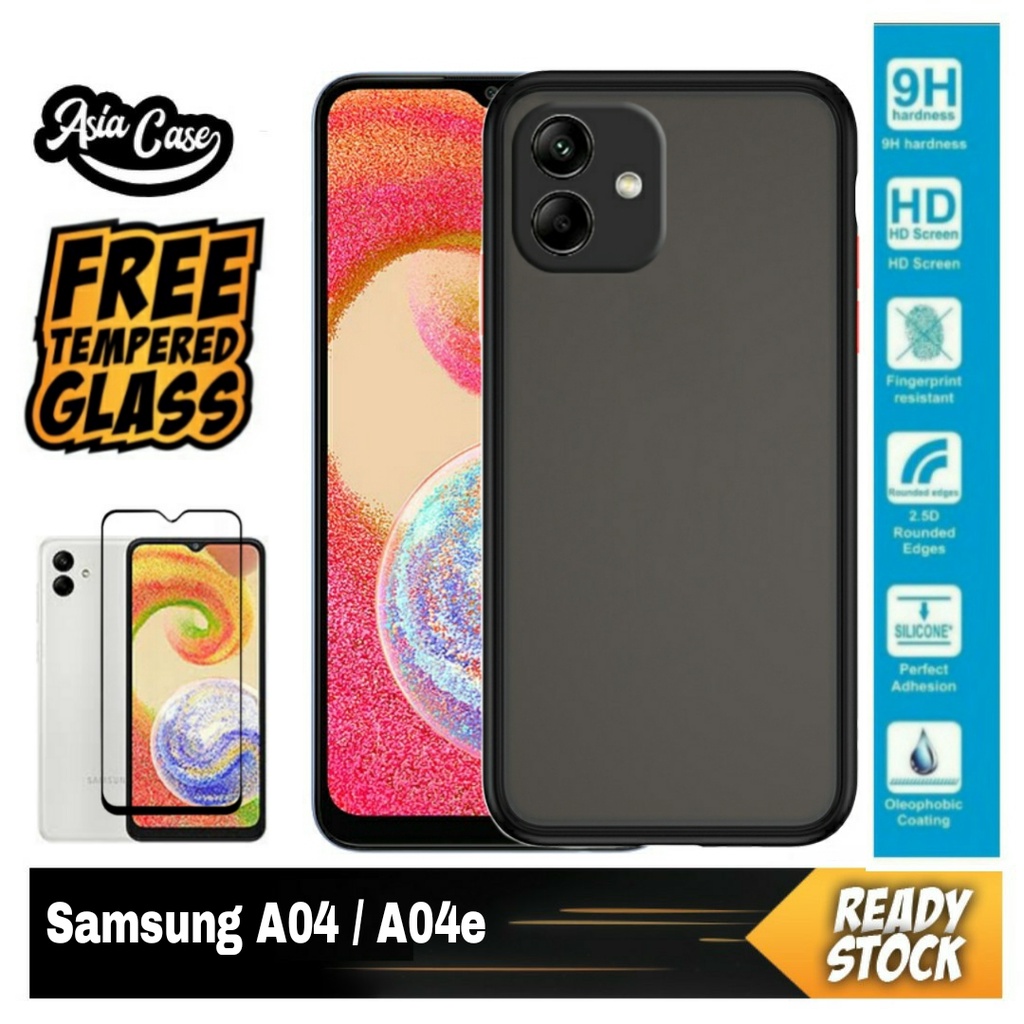 Jual Promo 2 IN 1 Case Samsung A04e / A04 Free Tempered Glass Full ...