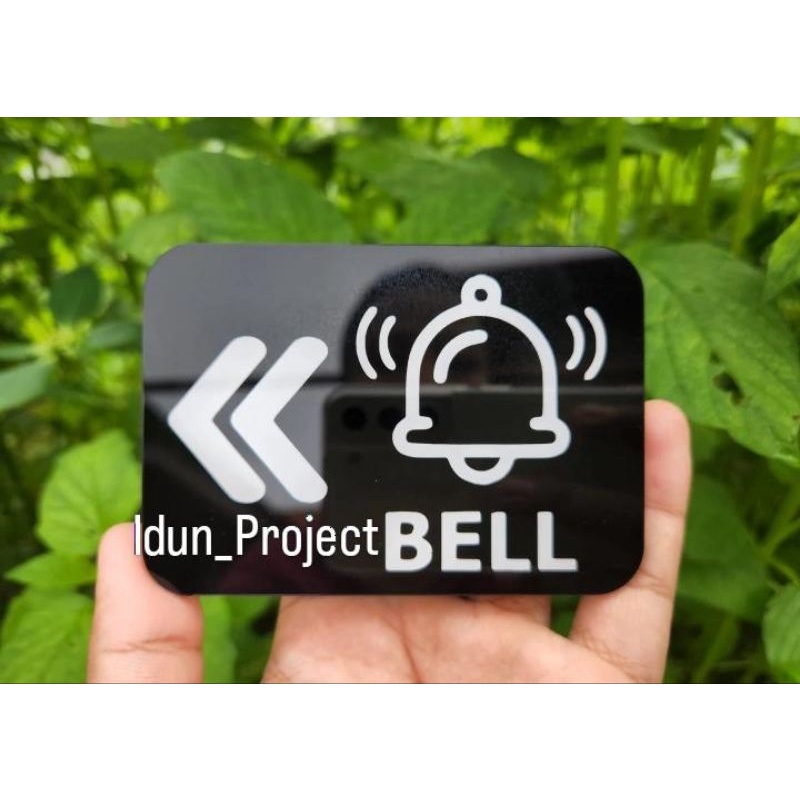Jual Sign board bell/Tulisan bell rumah/petunjuk bell rumah/Bell rumah akrilik | Shopee Indonesia