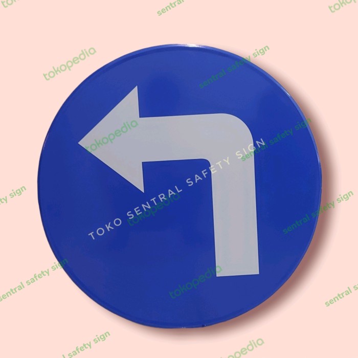 Jual Papan Rambu Belok Kiri Diameter 60Cm | Shopee Indonesia