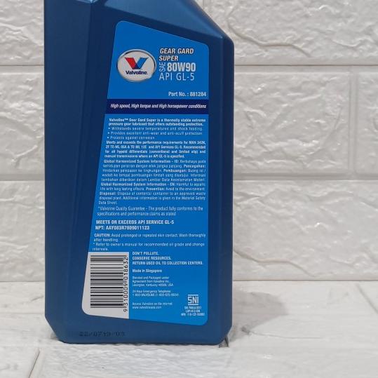 Jual Oli MTF Valvoline Gear 80W-90 Gl-5 | Shopee Indonesia