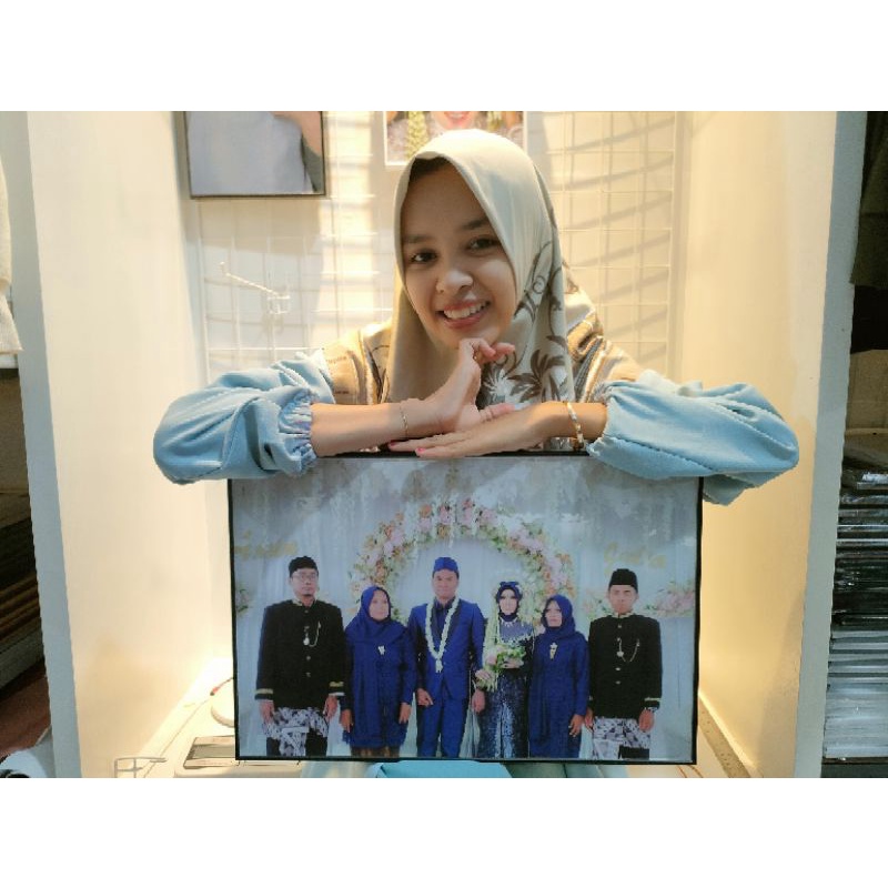 Jual Cetak Photoblock frame 12Rs 30x45cm Bingkai Fiber Block Tebal ...