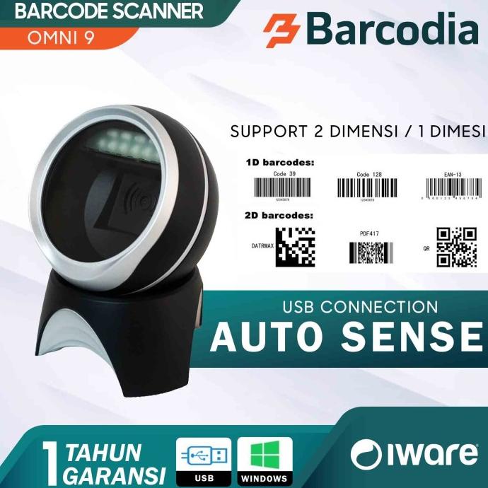 Jual Barcode Scanner Duduk Kasir OMINI IWARE USB Barcode Reader 1D 2D ...